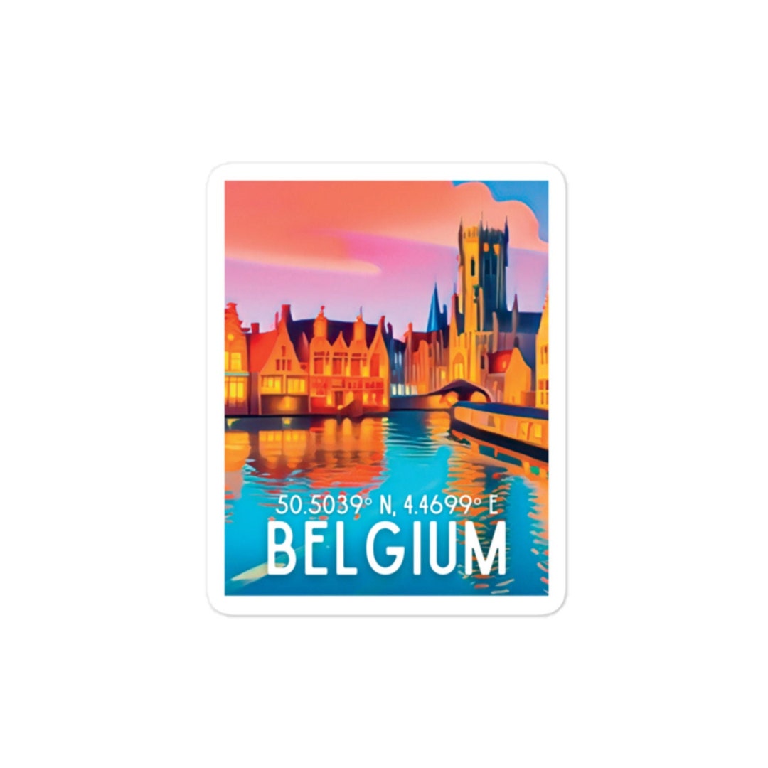 Belgium Sticker, Belgium Travel, Vinyl Sticker, Bubble-free, Travel ...