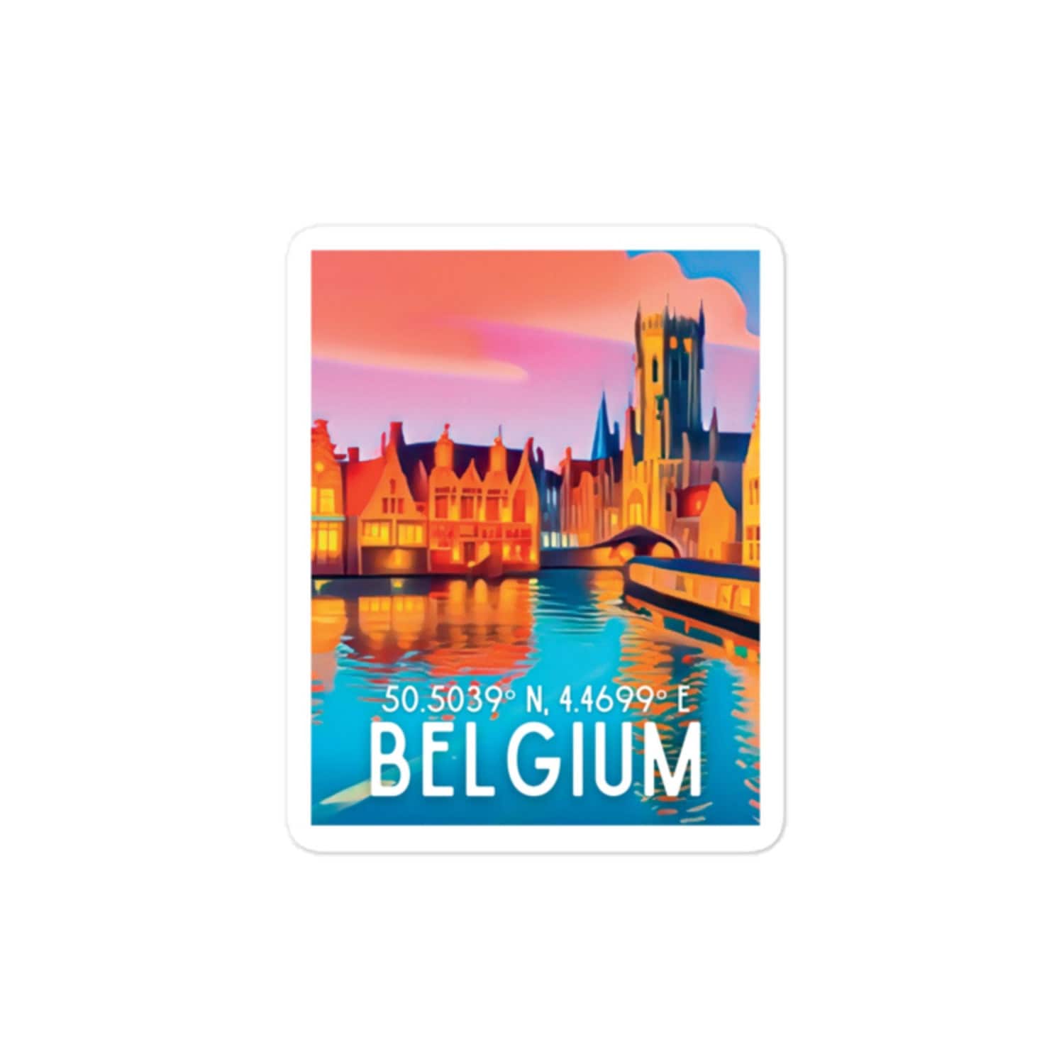 Belgium Sticker Belgium Travel Vinyl Sticker Bubble-free - Etsy