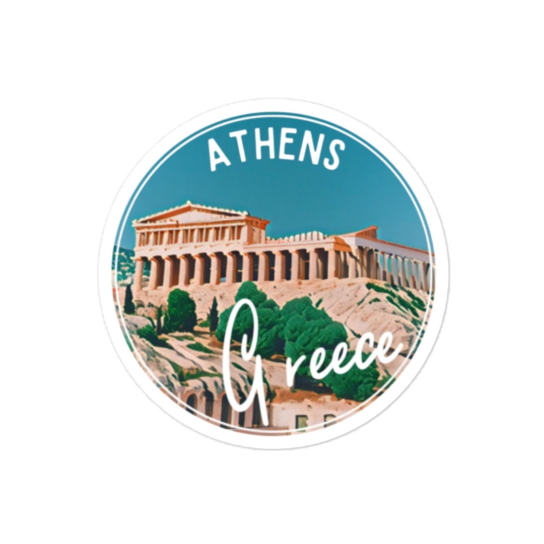 Athens Sticker, Greece, Vinyl Sticker, Bubble-free, Travel Sticker ...