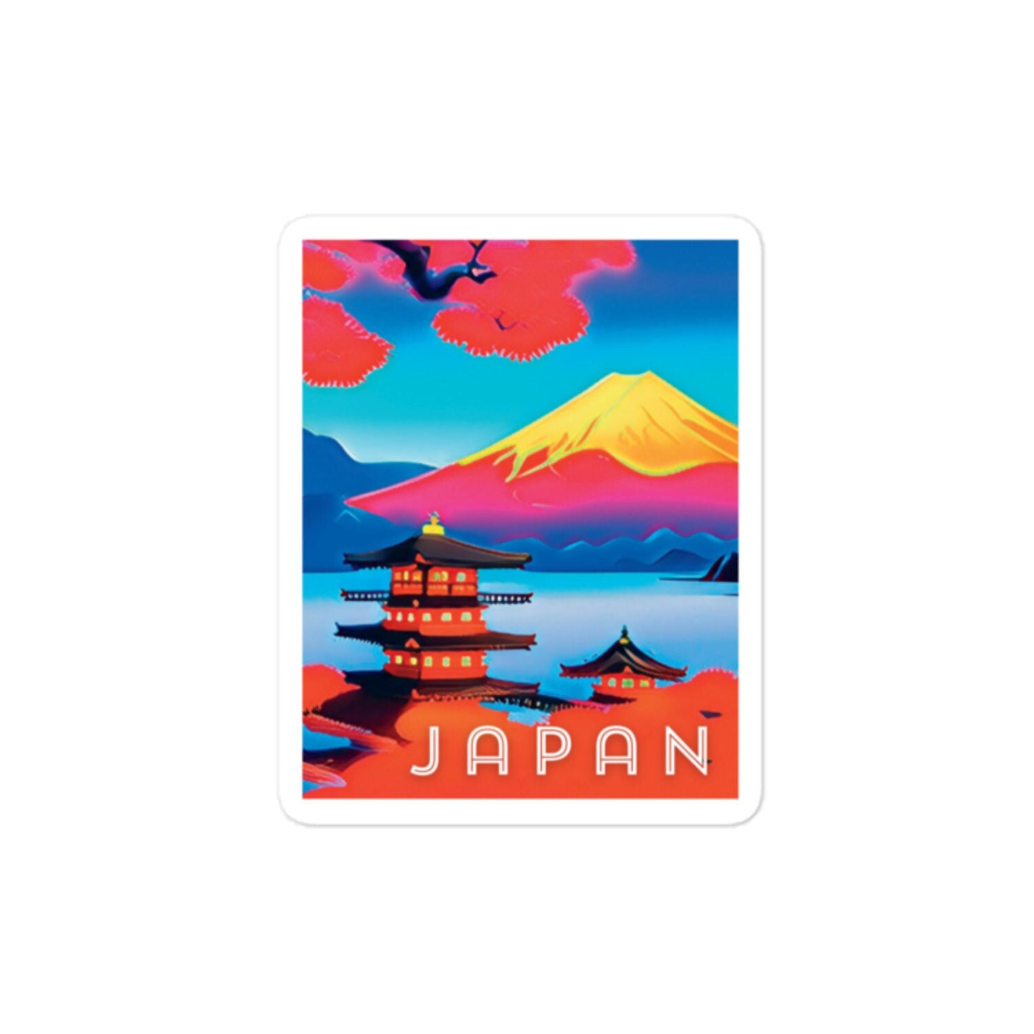 Japan Sticker, Tokyo, Mount Fuji, Vinyl Sticker, Bubble-free, Travel ...