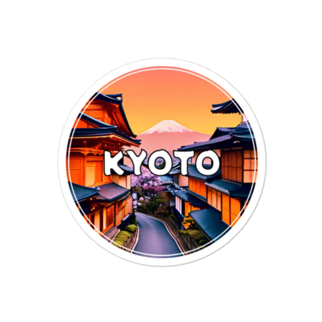 Kyoto Sticker, Japan, Vinyl Sticker, Bubble-free, Travel Sticker, Water ...