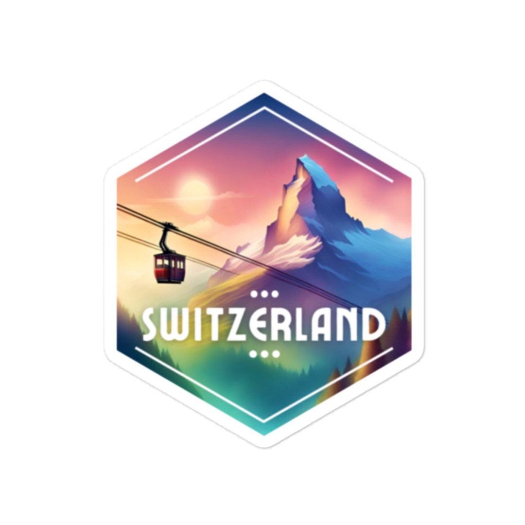 Switzerland Sticker, Matterhorn, Vinyl Sticker, Bubble-free, Travel ...