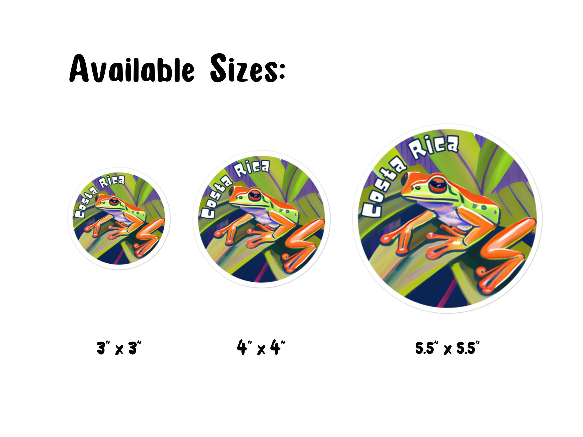 Costa Rica Sticker, Vinyl Sticker, Bubble-free, Travel Sticker, Water ...