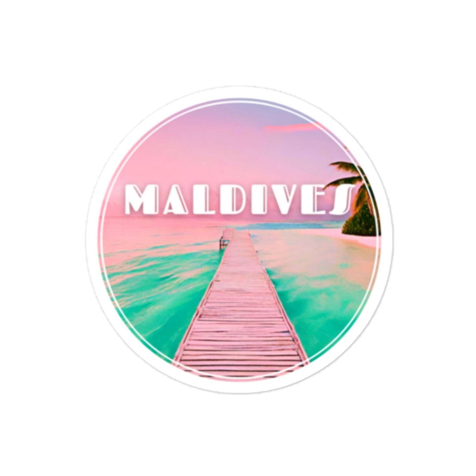 Maldives Sticker, French Polynesia, Vinyl Sticker, Bubble-free, Travel ...