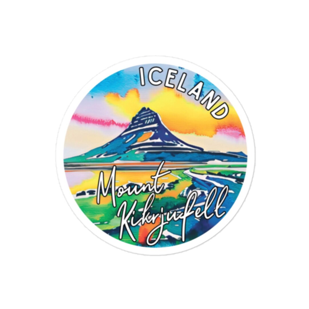 Iceland Sticker, Mount Kirkjufell, Vinyl Sticker, Bubble-free, Travel ...
