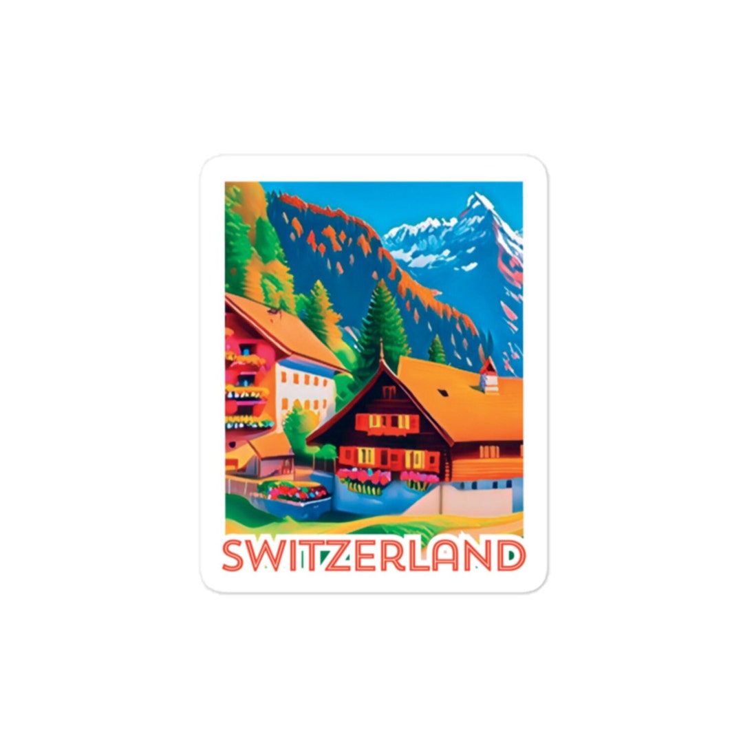 Switzerland Sticker, Vinyl Sticker, Bubble-free, Travel Sticker, Water ...