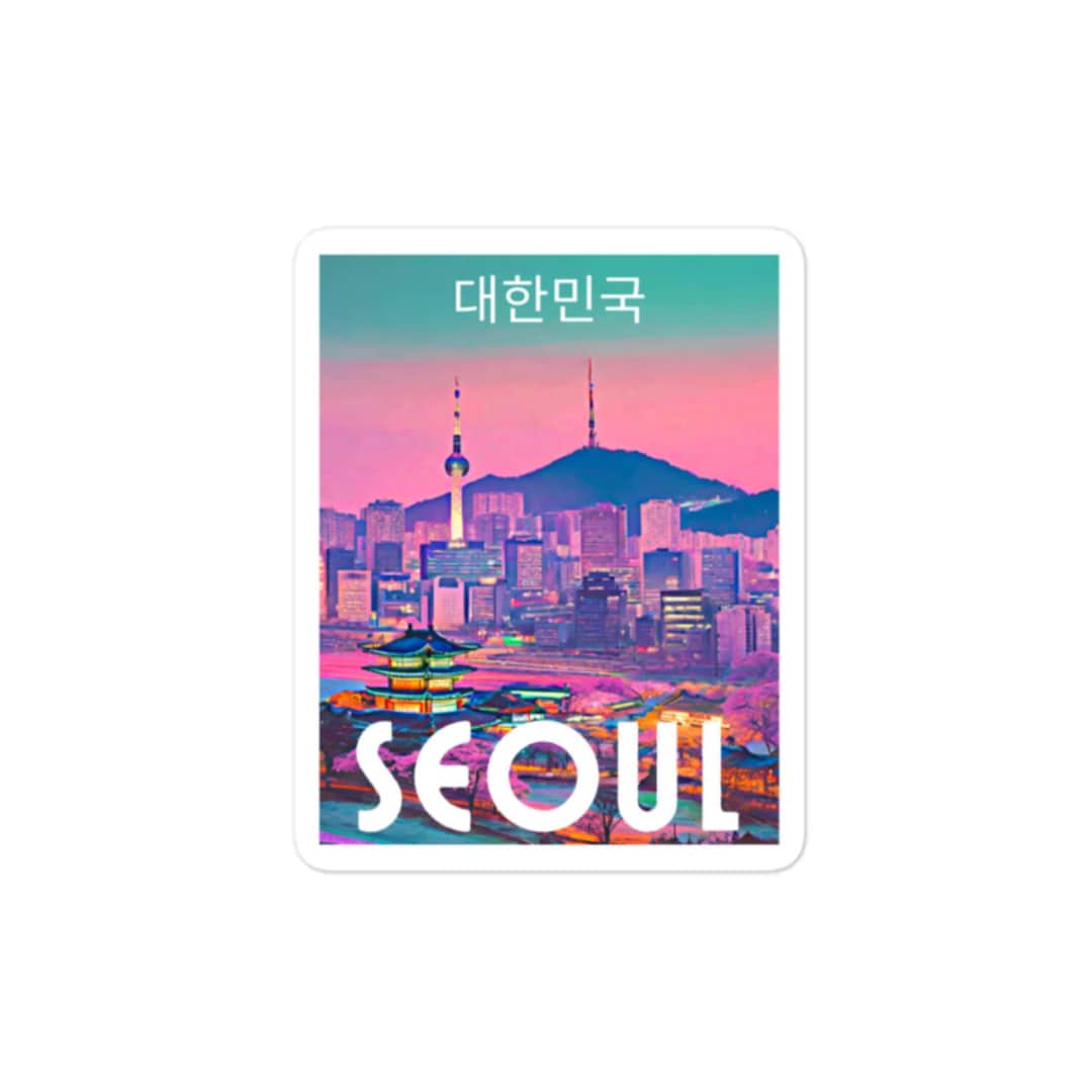 Seoul South Korea Sticker, Vinyl Sticker, Bubble-free, Travel Sticker ...