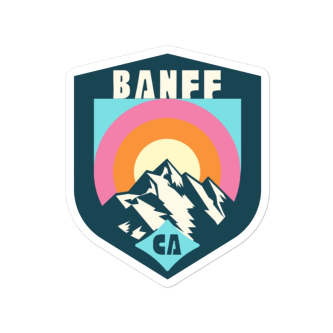 Banff Sticker, Banff National Park, Alberta, Canada, Vinyl Sticker ...