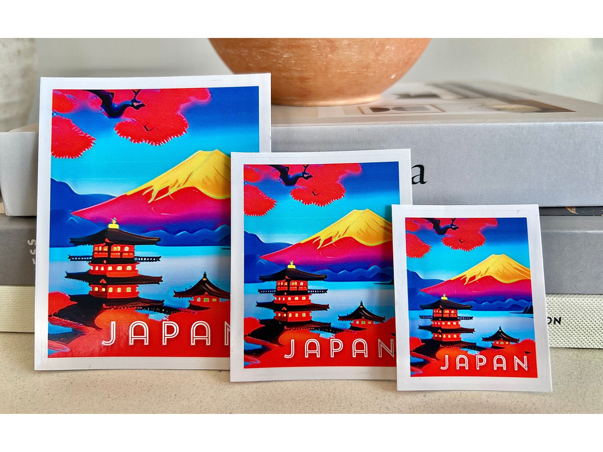 Japan Sticker, Tokyo, Mount Fuji, Vinyl Sticker, Bubble-free, Travel ...
