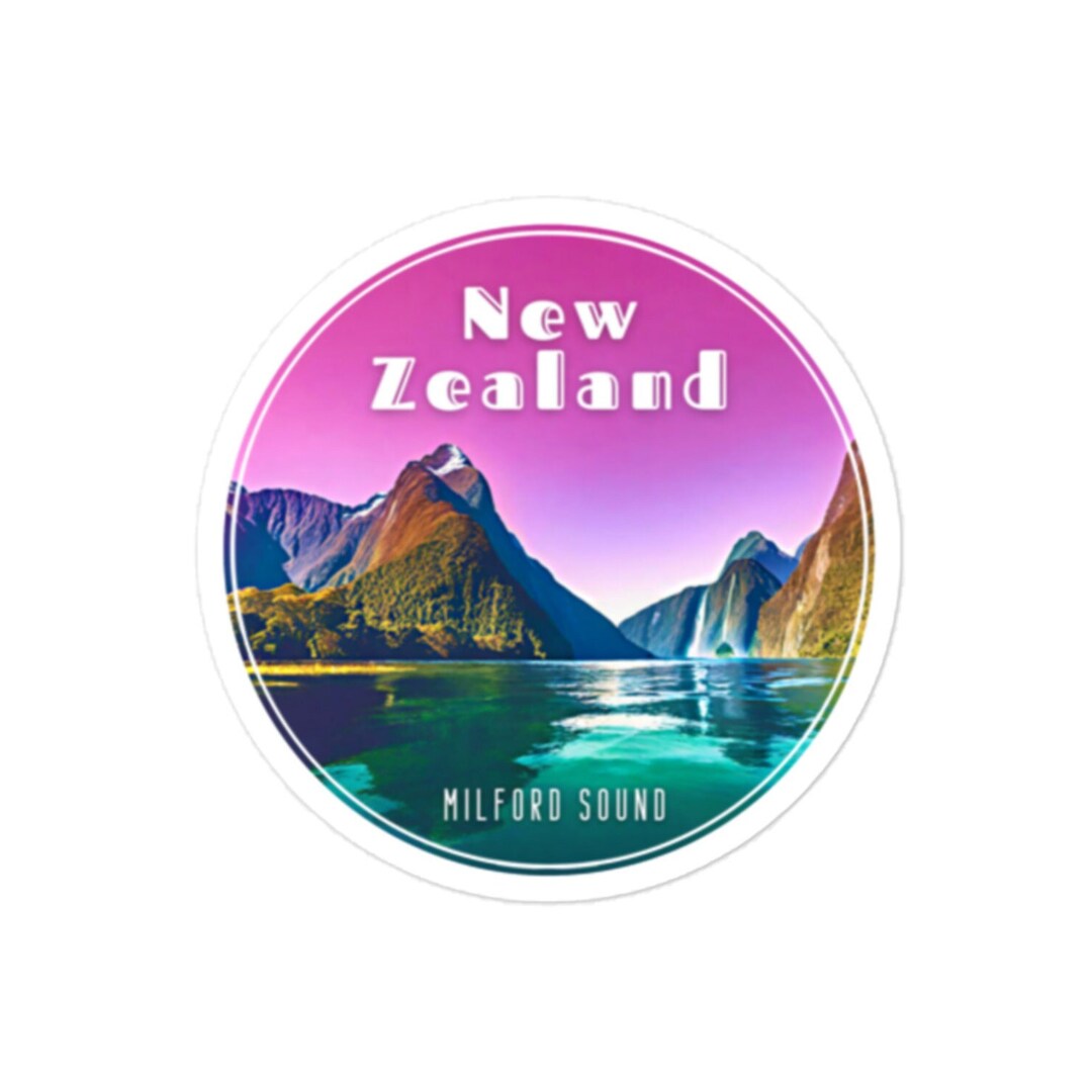 New Zealand Sticker, Milford Sound, Vinyl Sticker, Bubble-free, Travel ...