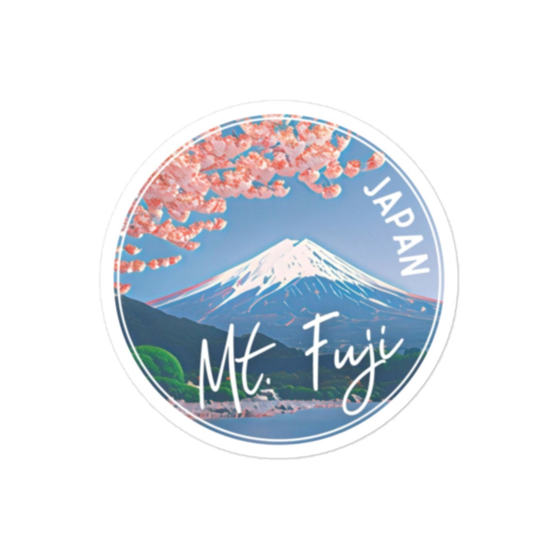 Mt. Fuji Sticker, Japan, Tokyo, Vinyl Sticker, Bubble-free, Travel ...