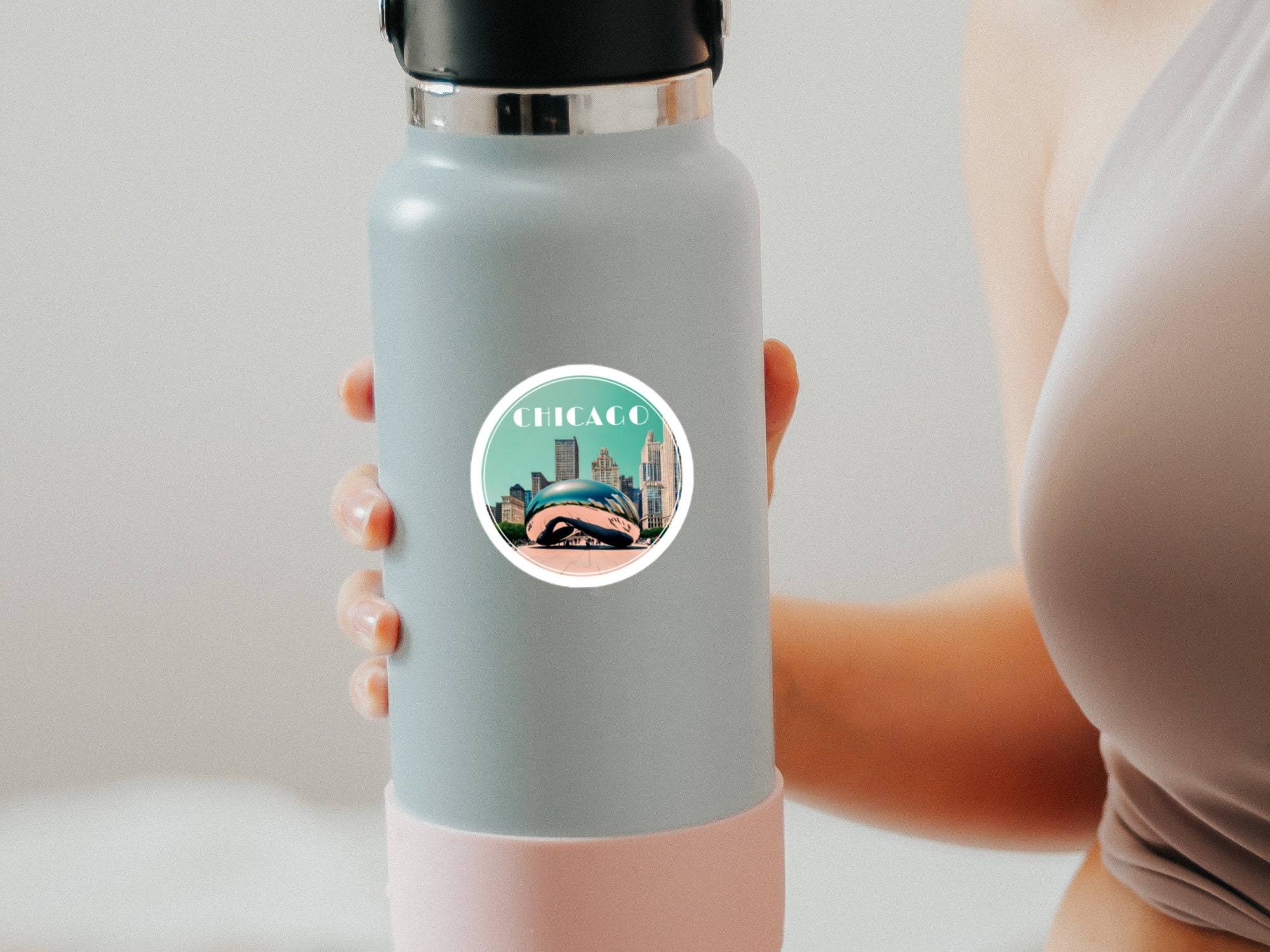 Chicago Sticker, Chicago Bean, Vinyl Sticker, Bubble-free, Travel ...