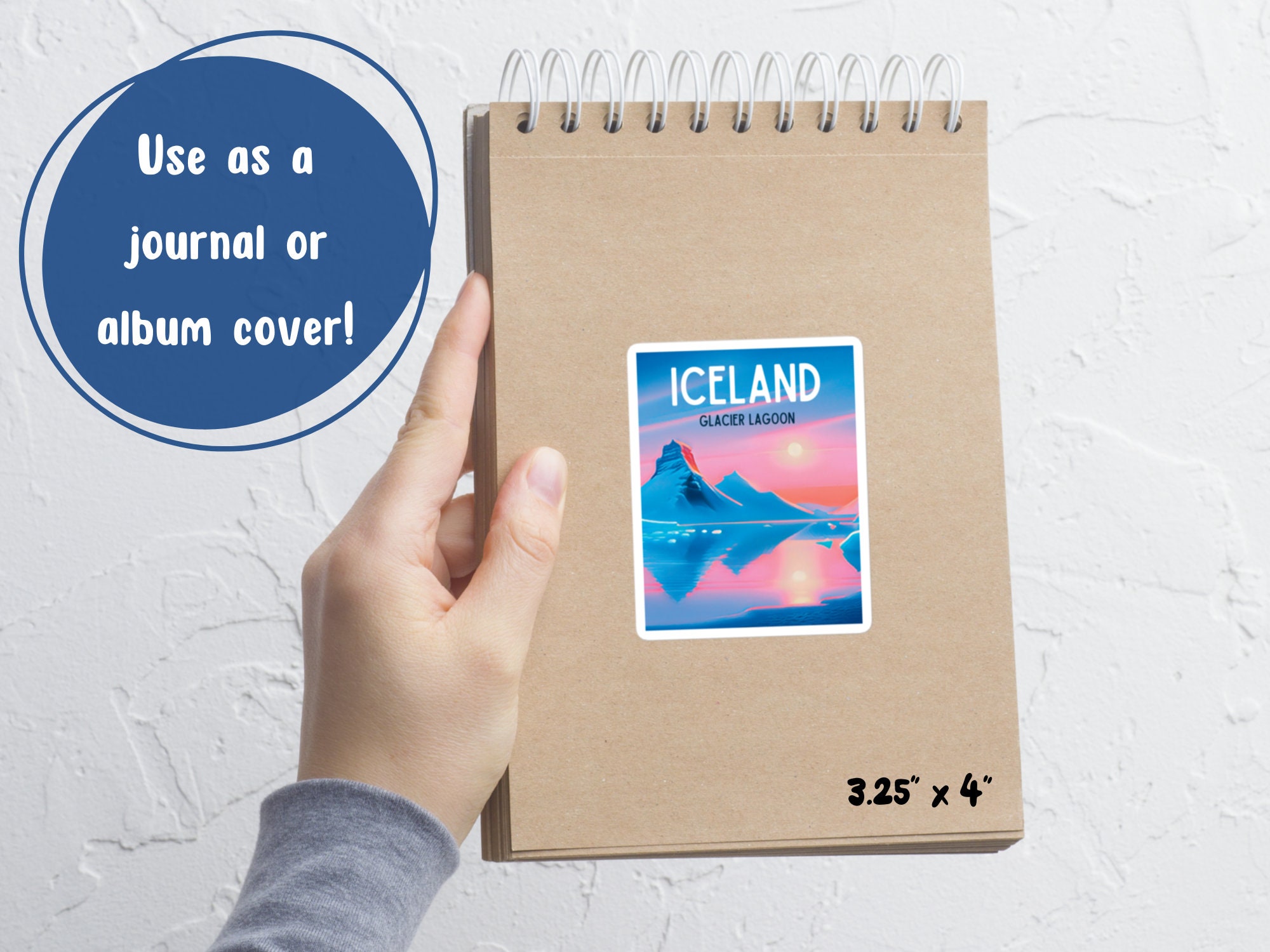 Iceland Sticker, Glacier Lagoon, Vinyl Sticker, Bubble-free, Travel ...