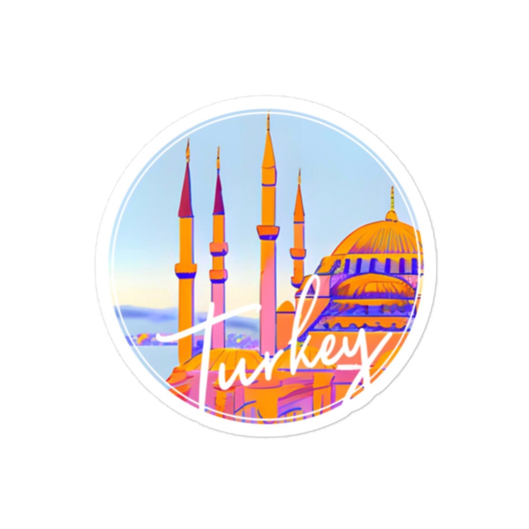 Istanbul Sticker, Turkey, Blue Mosque, Vinyl Sticker, Bubble-free ...