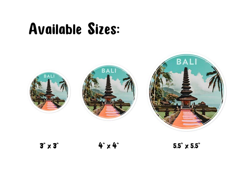 Bali Sticker, Indonesia, Vinyl Sticker, Bubble-free, Travel Sticker ...