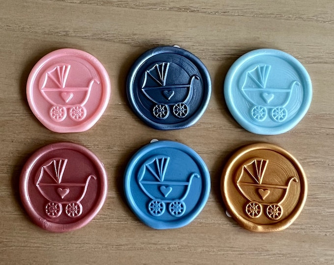 Vintage Baby Carriage Pram Stickers One Inch Round Seals - Etsy