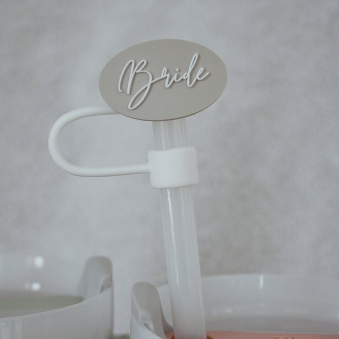 Stanley Quencher Straw Topper, Bride, Bridesmaid, Maid of Honor ...