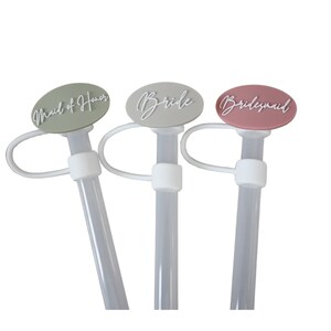 Stanley Quencher Straw Topper, Bride, Bridesmaid, Maid of Honor ...