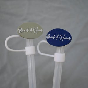 Stanley Quencher Straw Topper, Bride, Bridesmaid, Maid of Honor ...