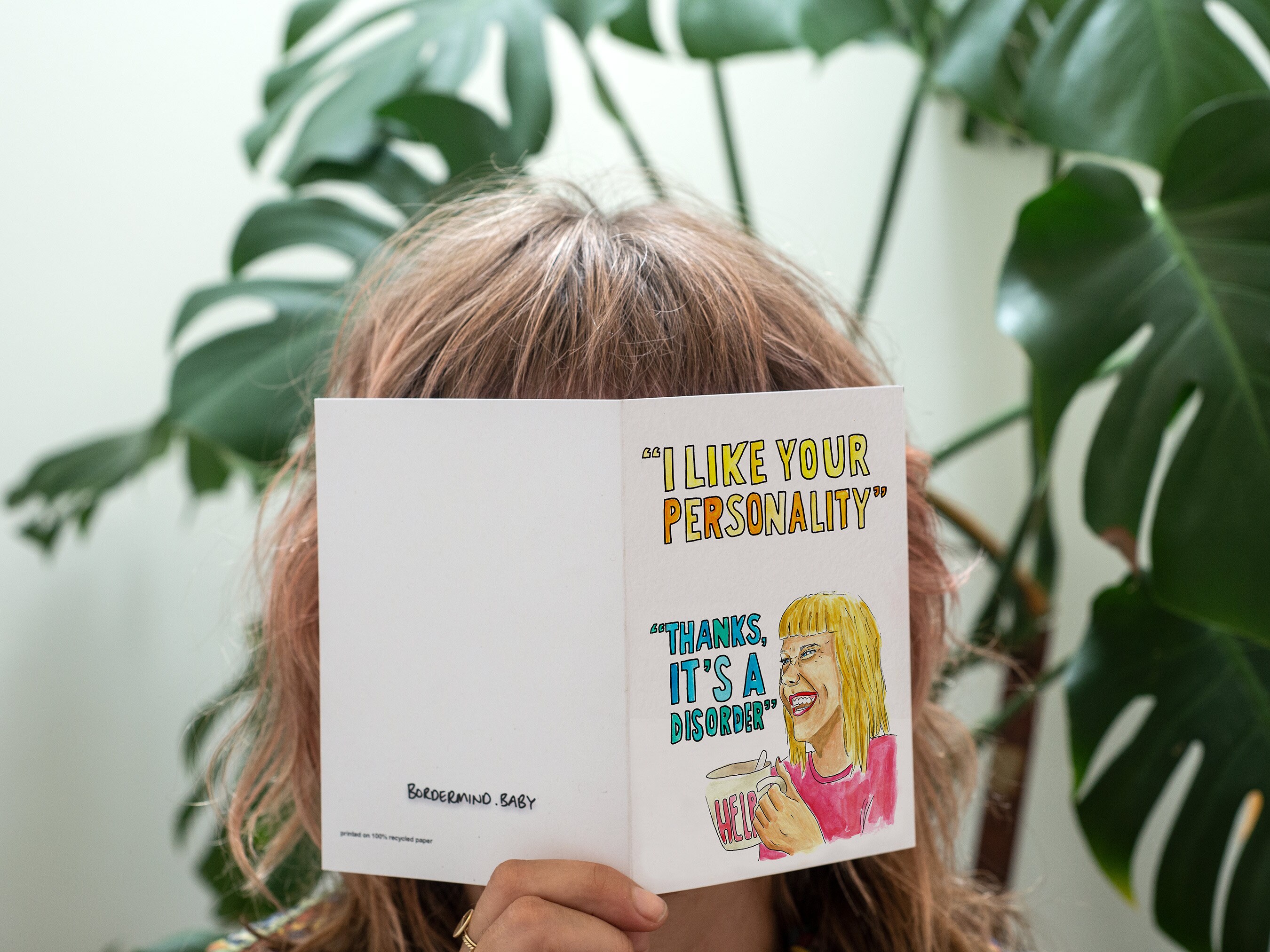 Borderline Personality Disorder Greeting Card Funny Birthday Gift ...