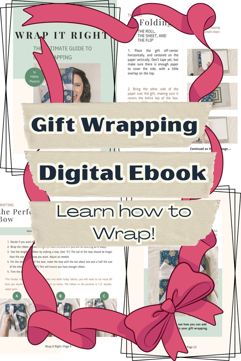 Gift Wrapping Digital Download Ebook- How to Wrap Presents and Wrap It ...