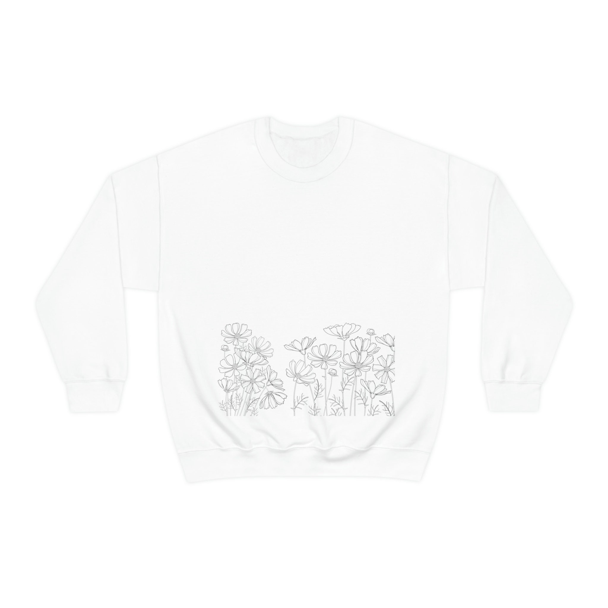 Wildflowers Sweatshirt Wild Flower Sweatshirt Boho Flower - Etsy