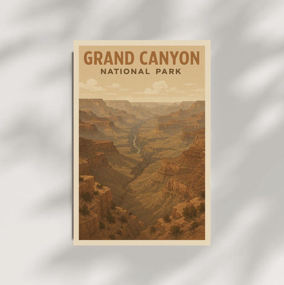 National Park Printable Poster Wall Art - Grand Canyon National Park ...