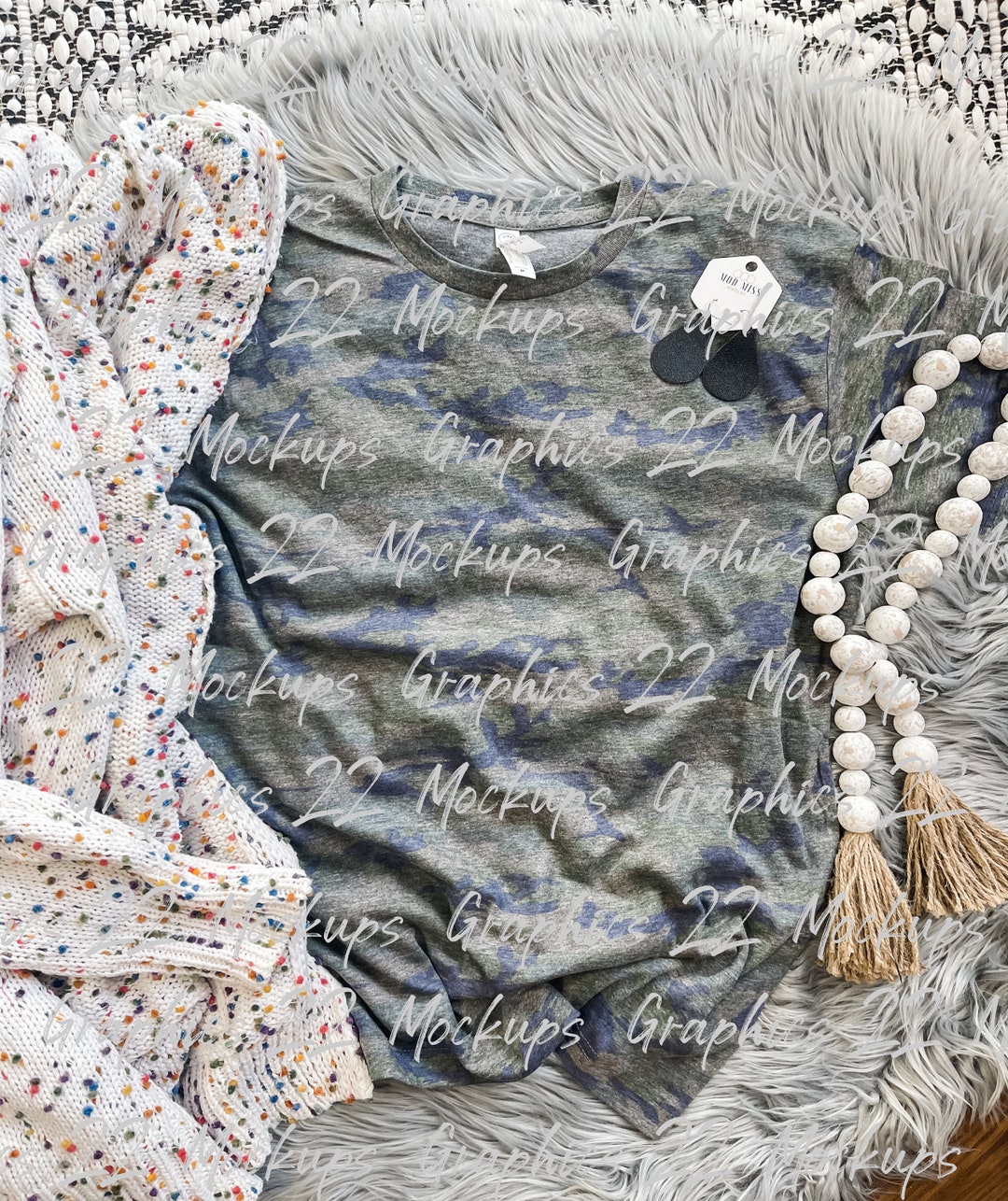 6901 LAT Vintage Camo Mockup, Styled Mockup, Digital Mockup, Boho ...