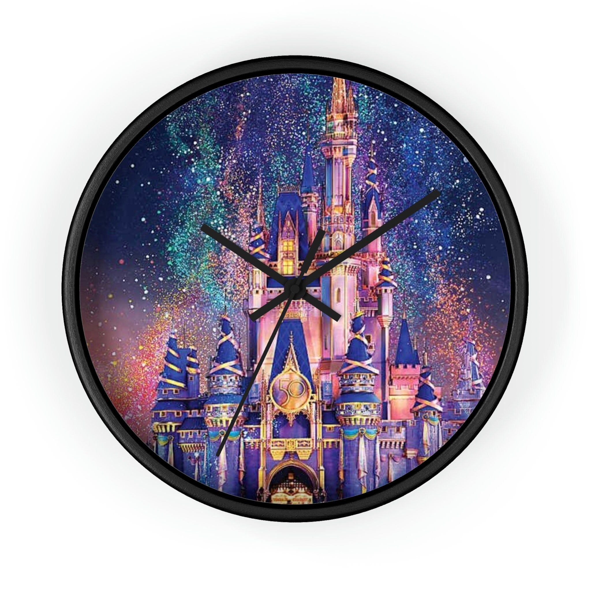 Walt Disney World - Magic Kingdom 50th Anniversary Castle Wall Clock.