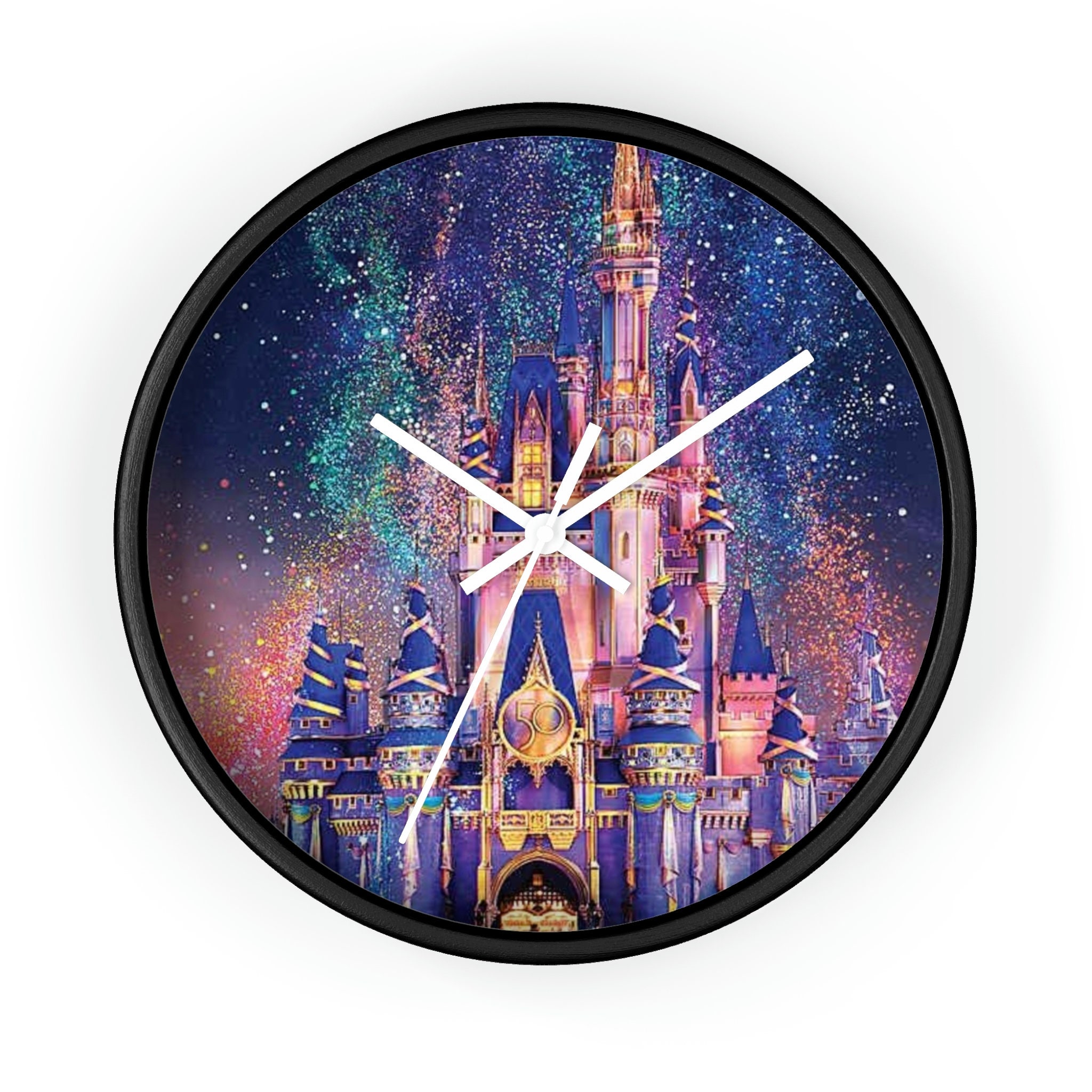 Walt Disney World - Magic Kingdom 50th Anniversary Castle Wall Clock.