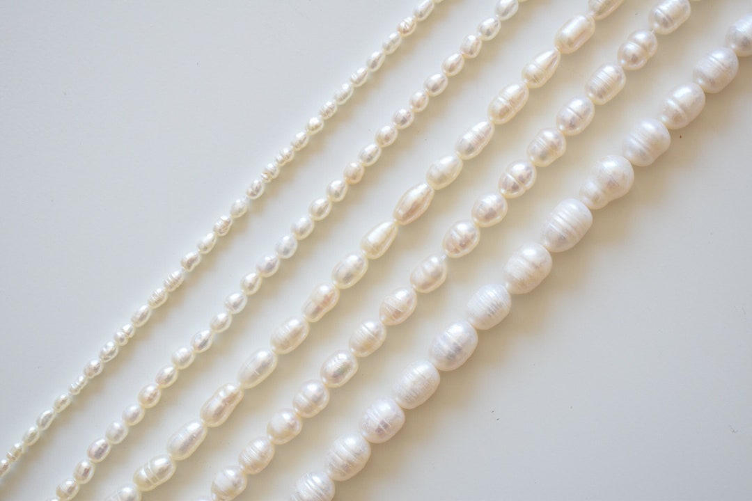 Natural Freshwater Pearls, Rice Pearls, Choice of Size, Freshwater ...