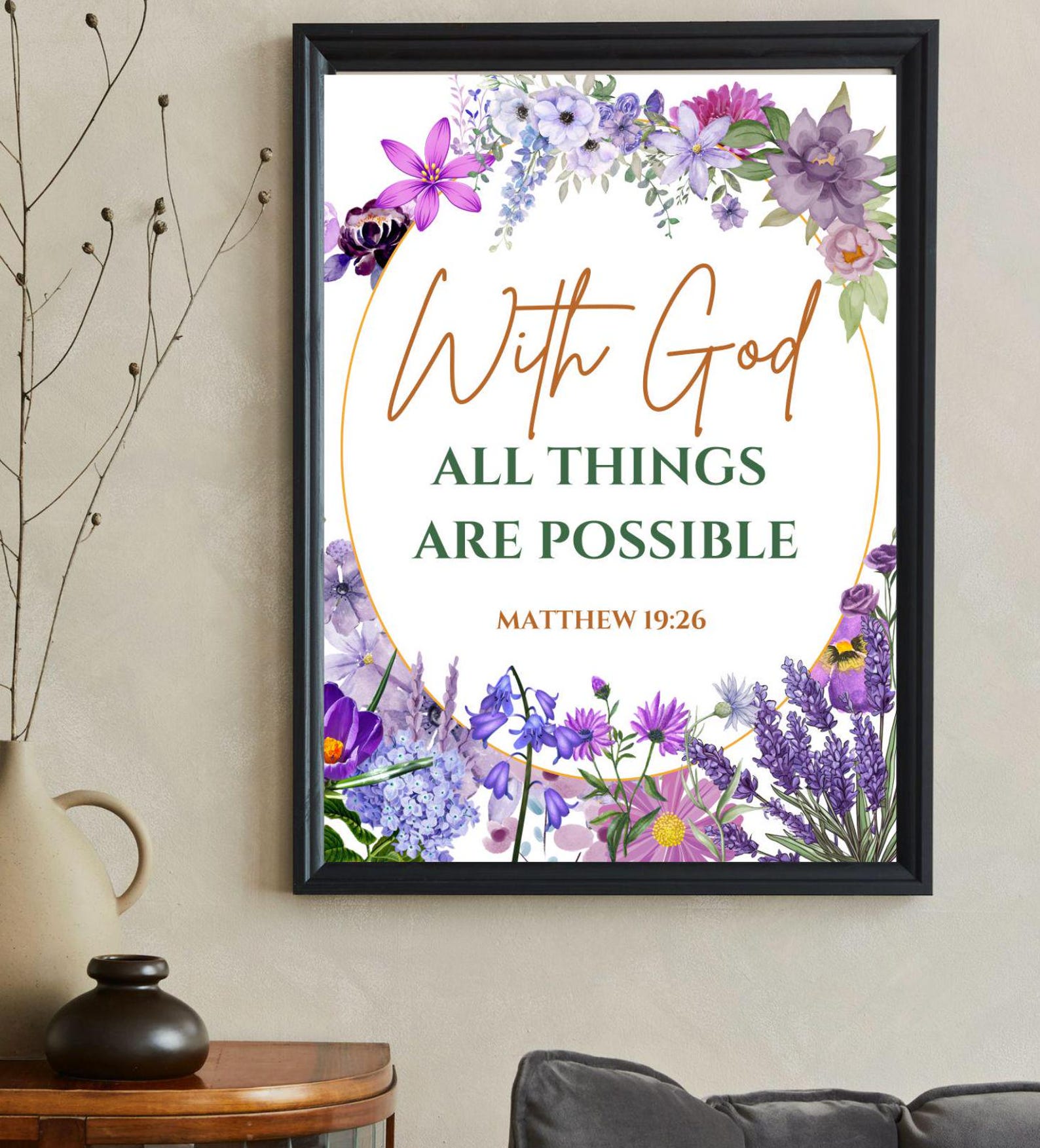 Bible Verse Printable Art, Christian Wall Art, Bible Scripture Poster ...