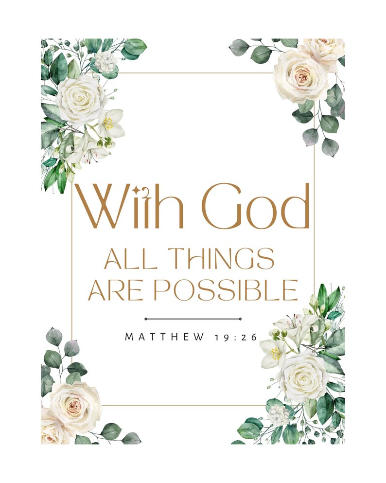 Bible Verse Printable Art, Christian Wall Art, Bible Scripture Poster ...