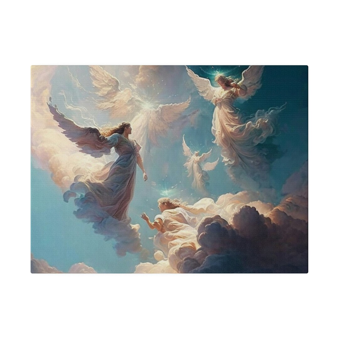 Angels Flying the Heavens Beautiful Canvas for Your Home - Etsy