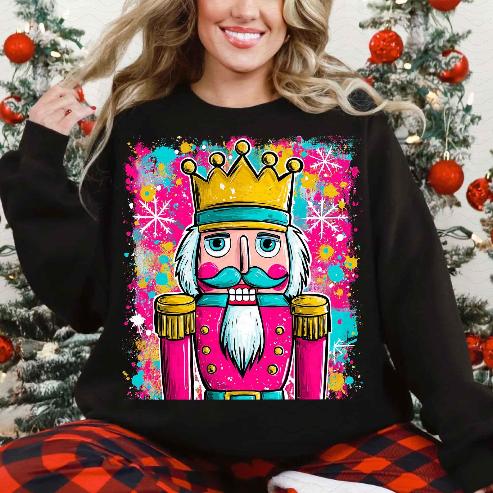 Preppy Watercolor Nutcracker Png, Glitter Nutcracker Design, Ya'll Are ...