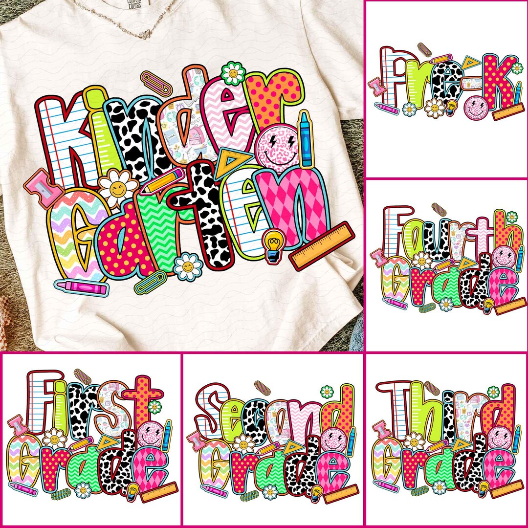 Back to School Bundle Png, Coquette Teacher First Day of School Png ...