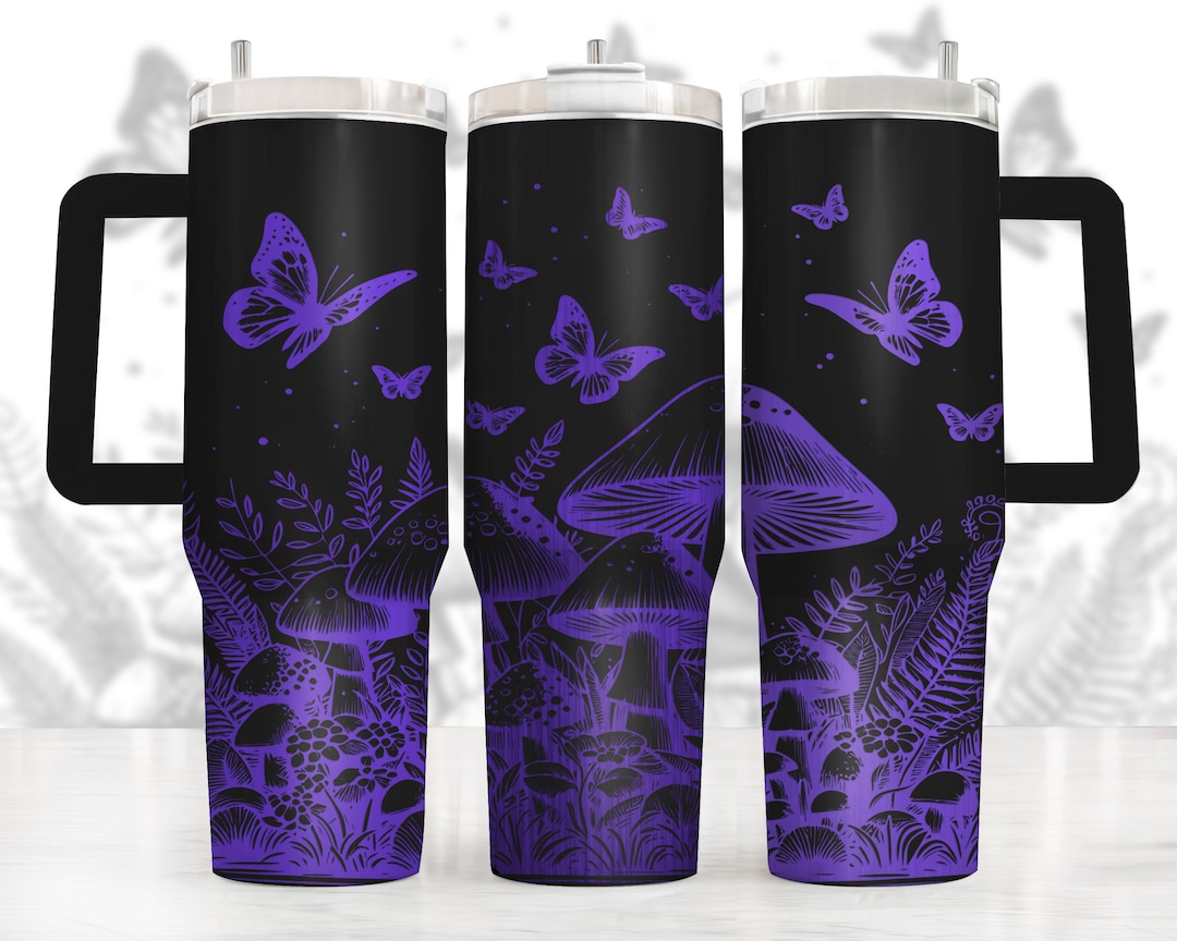 Mushroom Laser Engraved Full Wrap Design for 40oz Tumbler, Mushroom SVG ...