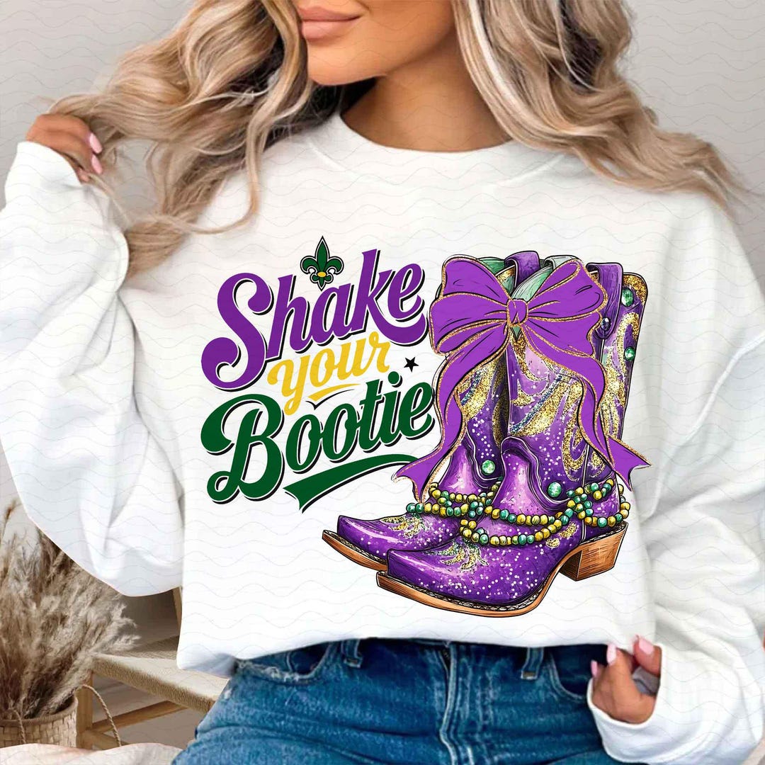 Shake Your Bootie PNG, Mardi Gras Cowboy Boot, Brushstroke Boots Png ...