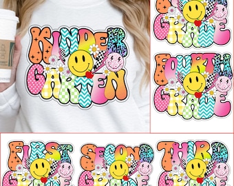 Retro Back to School Bundle, Kindergarten, First Day of School, School ...