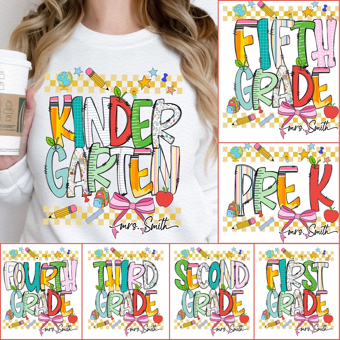 Back to School Bundle Teacher Png, Kindergarten Png, Back to School ...