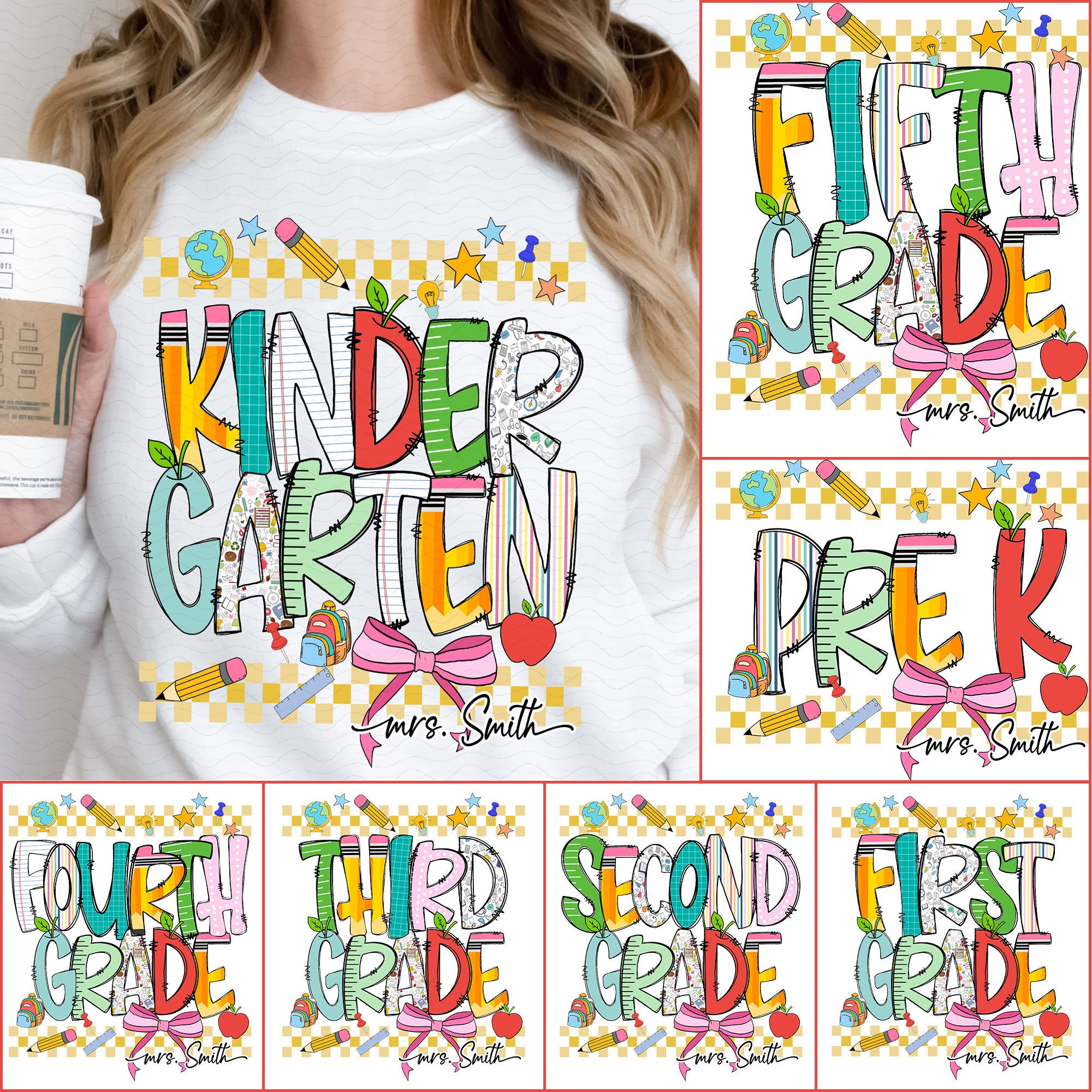 Back to School Bundle Teacher Png, Kindergarten Png, Back to School ...