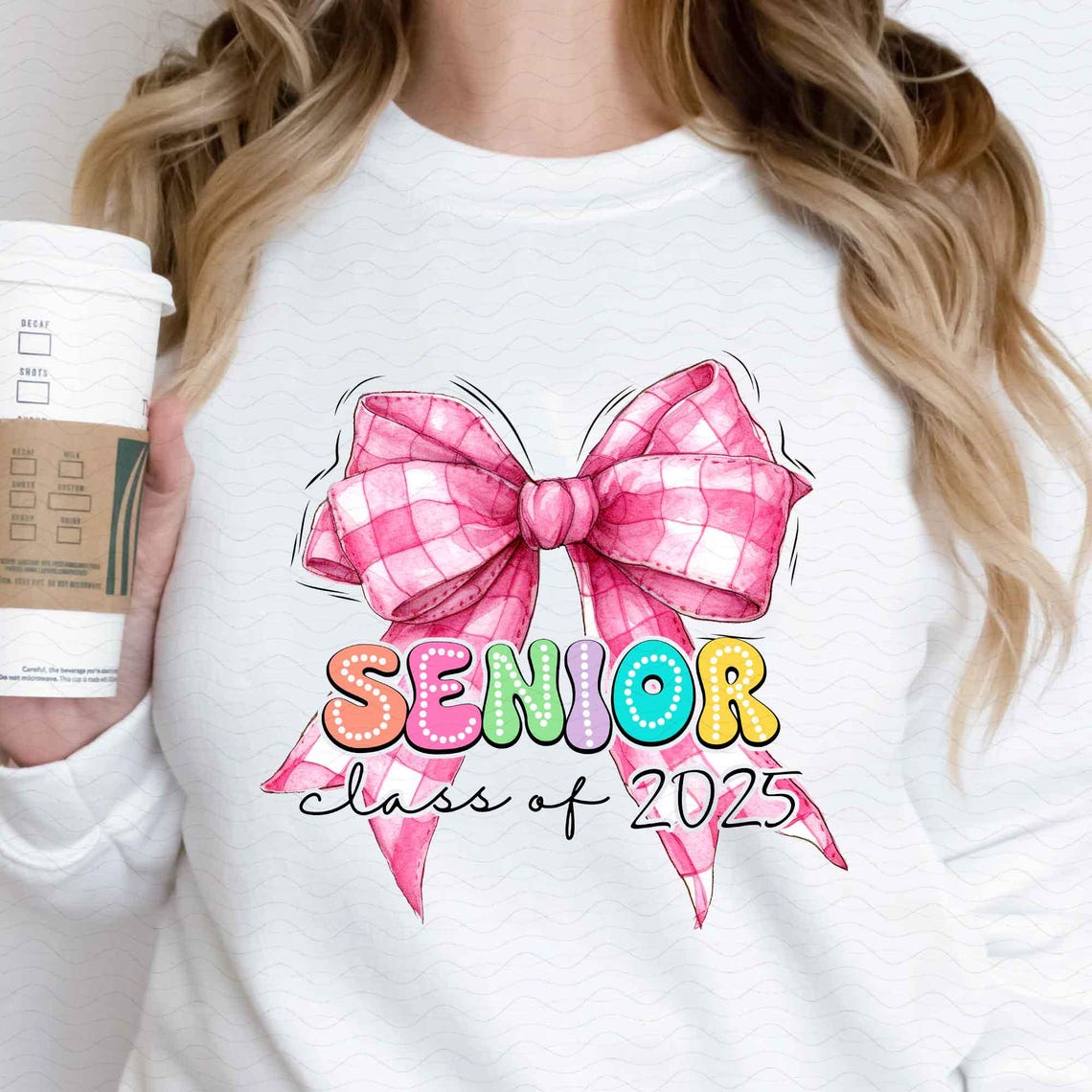 Coquette Senior PNG, Class of 2025 Png, Retro Graduation PNG, Doodle ...