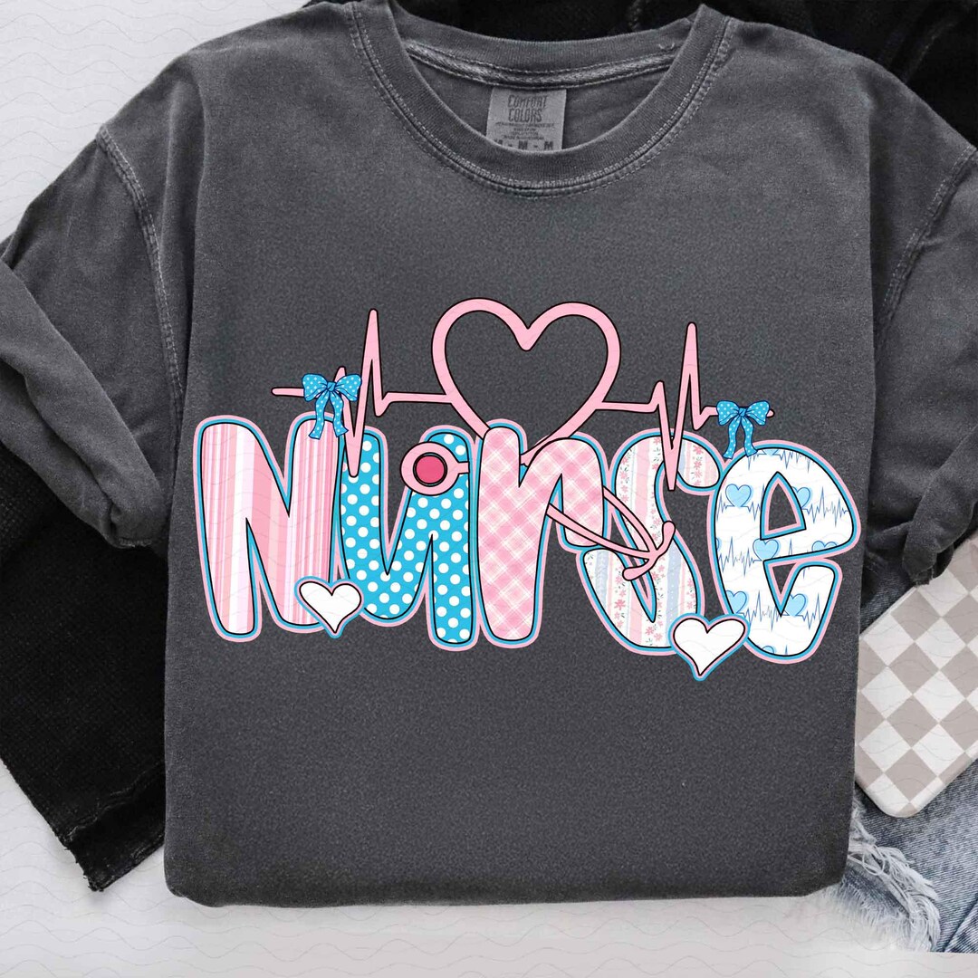 Retro Checkered Nurse PNG, Cute Coquette Nursing Png, Preppy Nurse Png ...