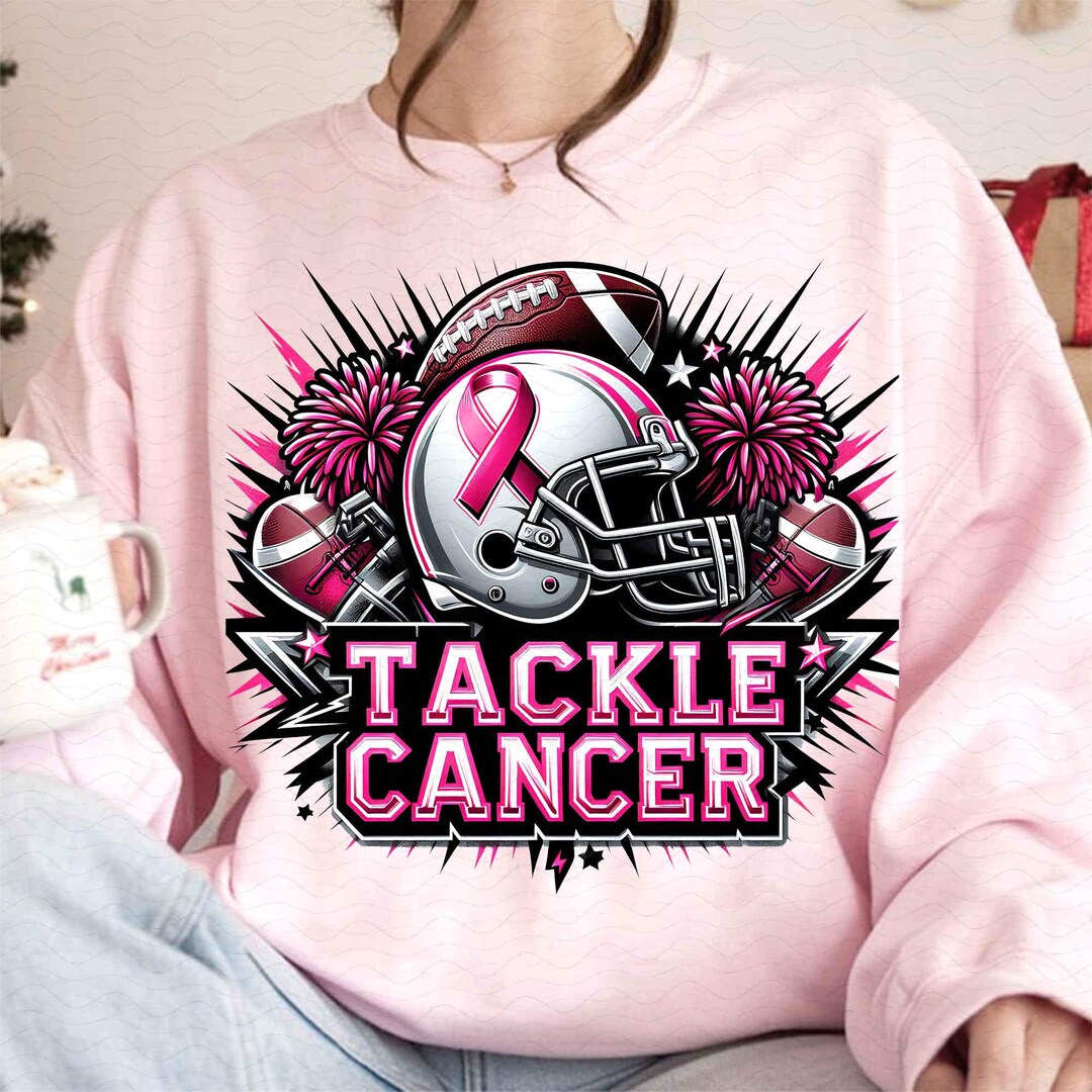 Tackle Cancer Football Png, Football Png, Print File, Sublimation ...