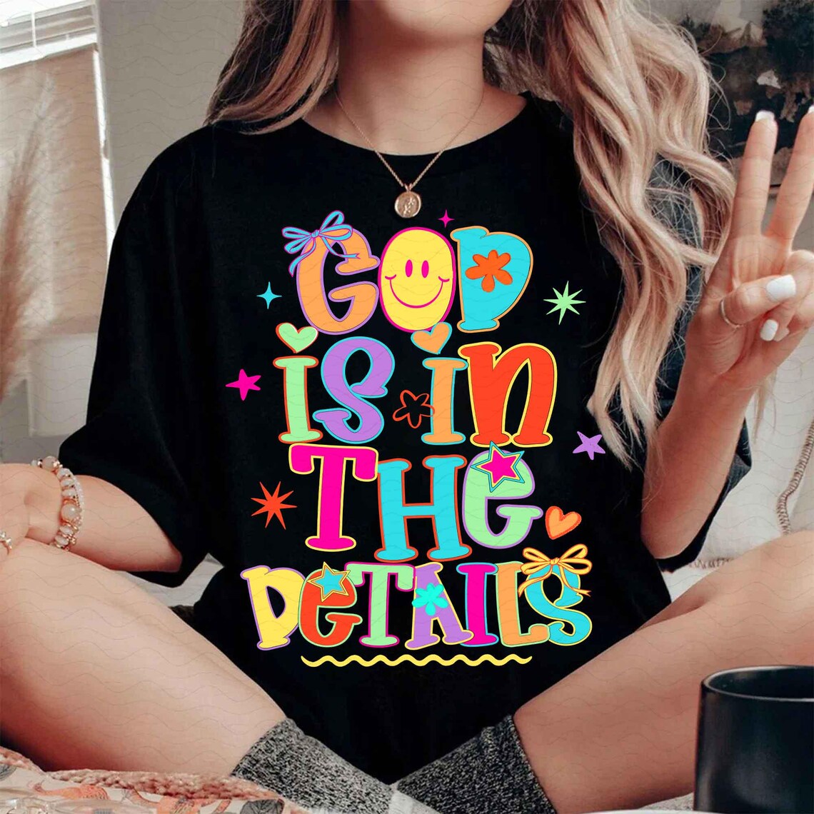 Preppy God is in the Details Glitter PNG, Religious PNG, Trendy Png ...