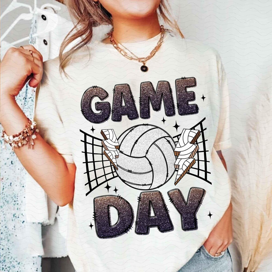 Volleyball Game Day PNG, Volleyball Glitter Png, Volleyball Vibes ...