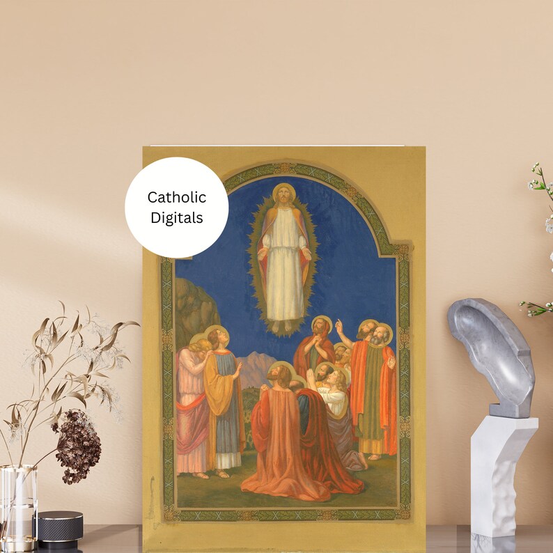 Art Print the Ascension of Jesus Bible Art by Siddons Mowbray Christian ...
