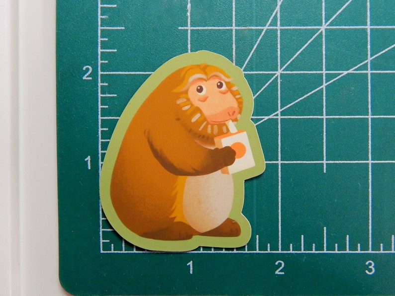 Xing Xing Monkey Drinking Juice Water Resistant Vinyl Sticker - Etsy