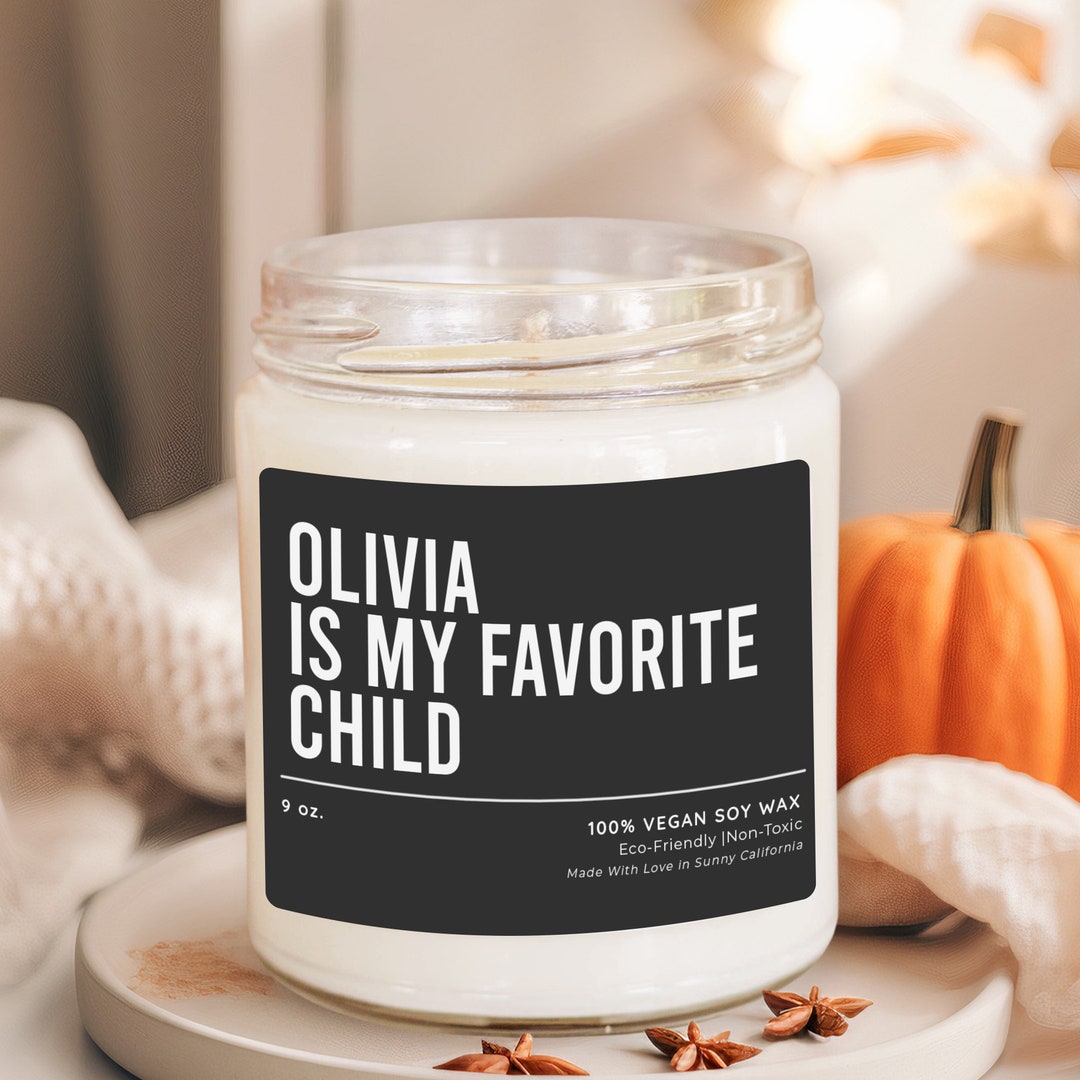 My Favorite Child Candle With Name, Personalized Candle for Dad, Funny ...