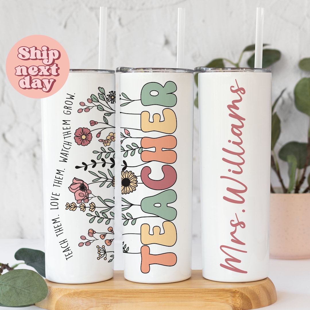 Personalized Teacher Tumbler With Name, Favorite Teacher to Go Cup ...
